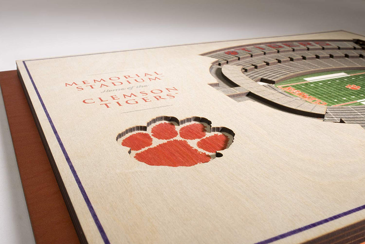 Clemson Tigers - Memorial StadiumView 3D Wall Art Standard Version by ...
