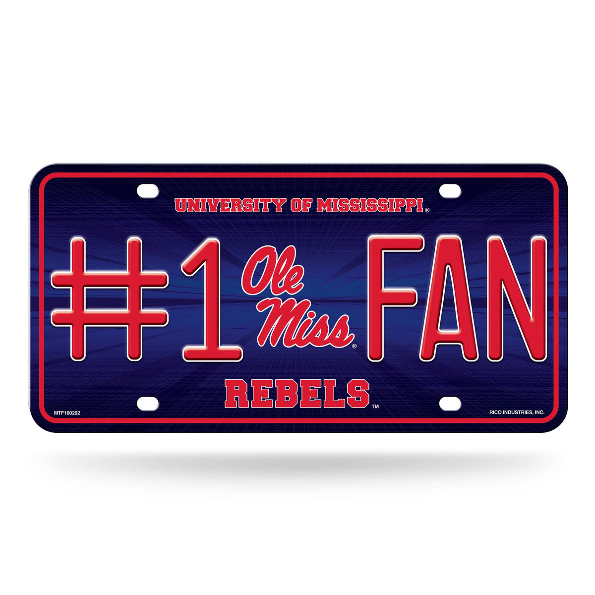 Ole Miss Rebels - #1 Fan Metal License Plate by Southern Sportz Store ...