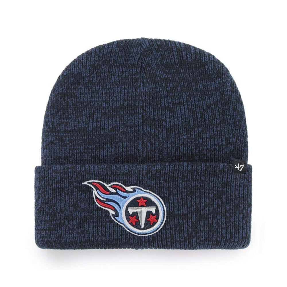 Tennessee Titans - Navy Brain Freeze Cuffed Knit Beanie, 47 Brand by S ...